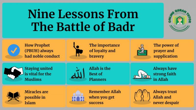 Nine lessons from Badr – The Battle of Badr - Quran For kids