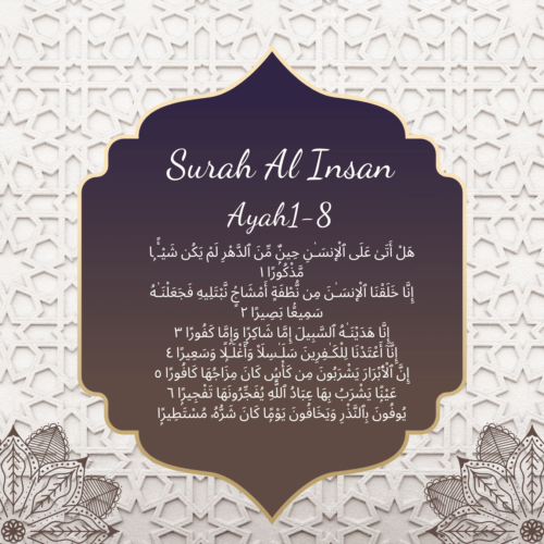 Surah Al Insan : Explanation and lessons from Surah Insan - Quran For kids